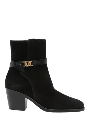 TOD'S 65mm Logo-charm Ankle Boots - Black