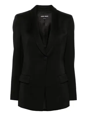 Giorgio Armani Single-breasted Blazer - Black