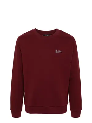 A.p.c. Logo-embroidered Sweater - Red