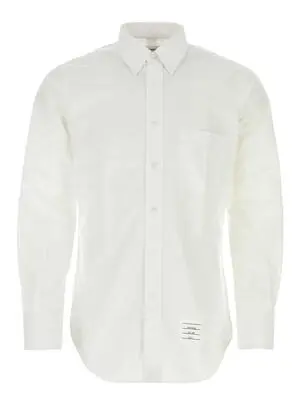 Thom Browne Logo-appliqué Shirt - White