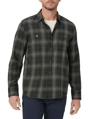 Paige Everett Plaid Flannel Button-up Shirt - Aspen Forest