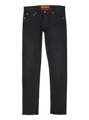 Heron Preston Cotton Denim Slim Jeans - Black