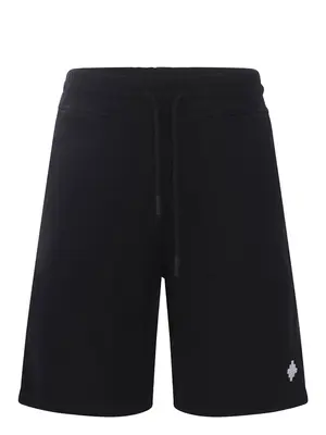 MARCELO BURLON COUNTY OF MILAN Cotton Basket Shorts - Black