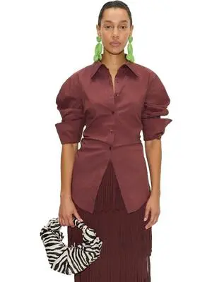 SIMONMILLER Loch Poplin Button-up Shirt - Choco Brown