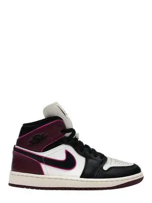 JORDAN 1 Mid Se - Sail/active Pink/bordeaux