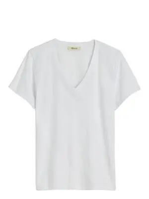 Madewell The Easy Crop V-neck Tee - White