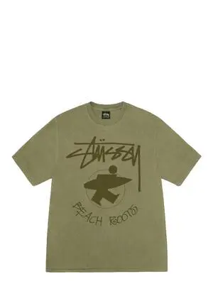 StÜssy Beach Roots Pigment Dyed Tee Shirt Olive
