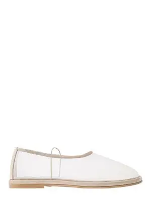 HVOYA Satie Mesh Ballet Flats White
