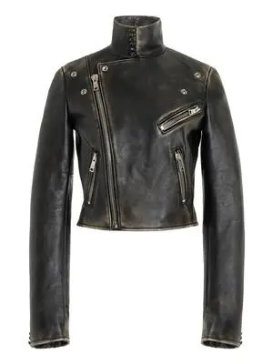 Prada Leather Biker Jacket - Black