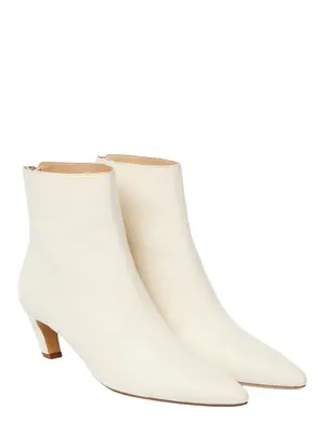 Gabriela Hearst Clayton 50 Leather Ankle Boots - White