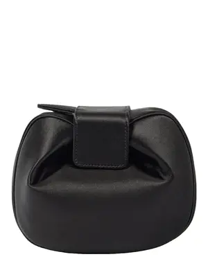 Gabriela Hearst Soft Demi Satin Clutch Black