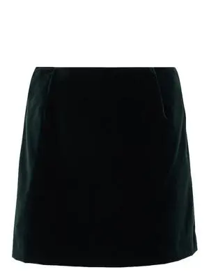 BLAZÉ MILANO Jealousy Cotton Velvet Miniskirt - Green