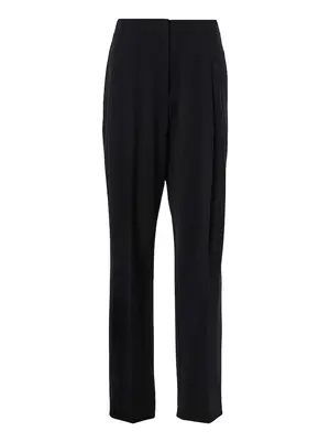 Tove Emery Wool-blend Straight Leg Trousers - Black