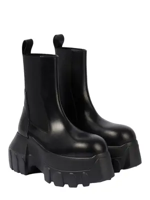 Rick Owens Mega Bumper Beatle Leather Chelsea Boots - Black
