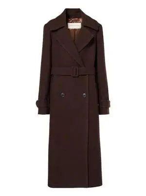 Dries Van Noten Belted Wool Coat - Brown