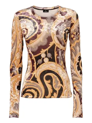 Etro Paisley Velvet Top - Multicoloured