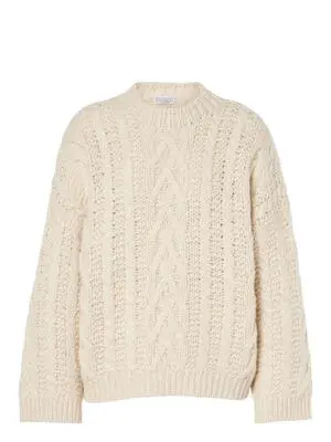 Brunello Cucinelli Wool And Cashmere Pullover Sweater - Beige