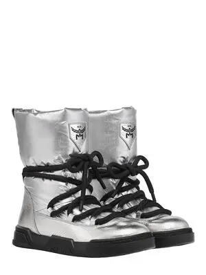 Mcm Skyward Ankle Boots - Silver