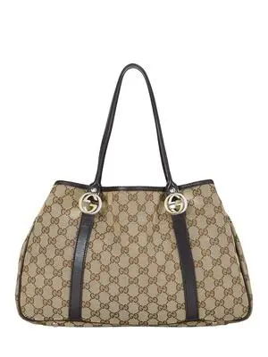 Gucci Original GG Canvas Twins Large Tote White