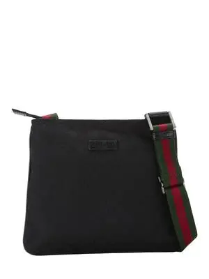 Gucci Gg Canvas Web Messenger - Black
