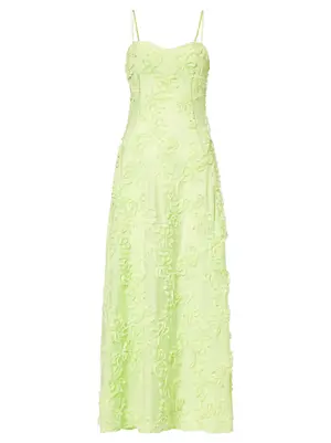 AMY LYNN Flower Patch Embellished Maxi Dress - Green
