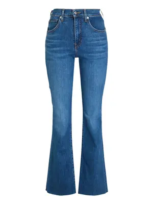Veronica Beard Cameron High-rise Bootcut Jeans - Mid Denim