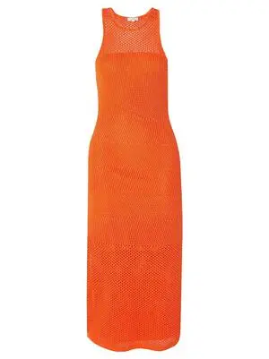 A.L.C. Roland Crocheted Cotton Midi Dress - Orange