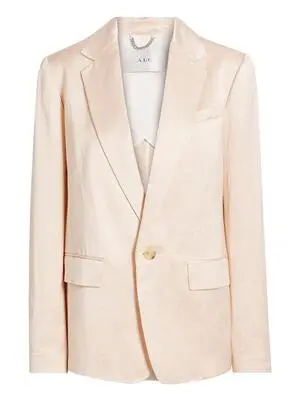 A.L.C. Linen-blend Shantung Blazer - Pastel Pink