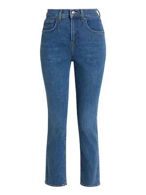 Veronica Beard High-rise Slim-leg Jeans - Mid Denim