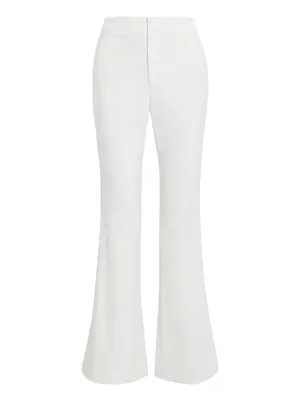A.L.C. Sophie Ii Satin-trimmed Crepe Flared Pants - Ivory
