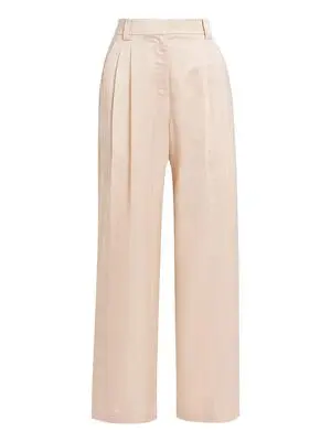 A.L.C. Mateo Wide-leg Shantung Pants - Blush