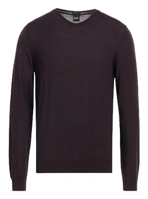 Hugo Boss Virgin Wool Crewneck Sweater - Purple