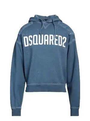 Dsquared2 Man Sweatshirt Mustard Size M Cotton, Elastane Blue