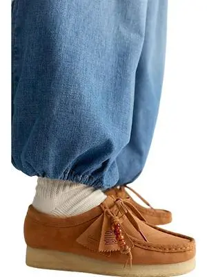 Clarks Wallabee Moccasins - Ginger Suede