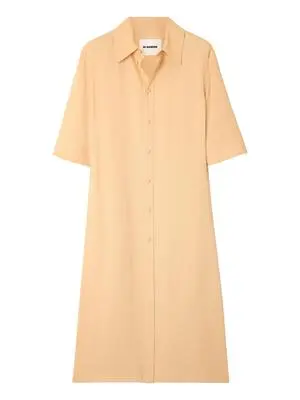 JIL SANDER Twill Longline Shirt - Yellow