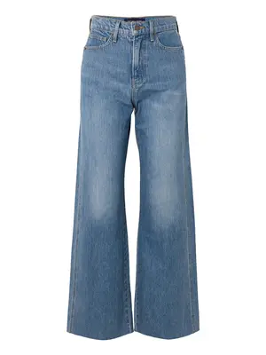 Veronica Beard Taylor High-rise Wide-leg Jeans - Blue