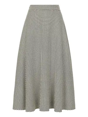 Dolce & Gabbana Tartan Check A-line Skirt - Grey