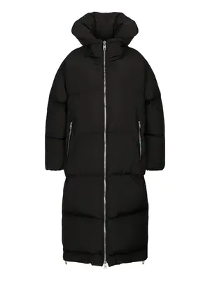 Dolce & Gabbana Logo-plaque Padded Coat - Black