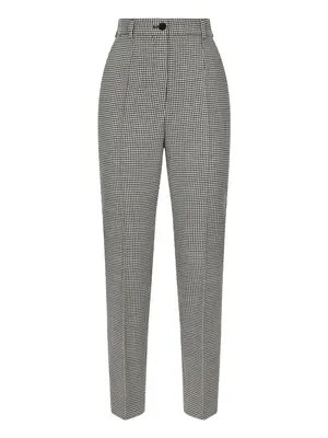 DOLCE & GABBANA Dolce & Gabbana Houndstooth Wool Trousers