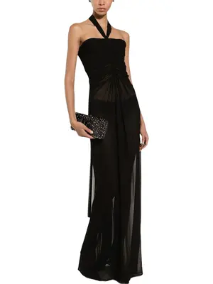 Dolce & Gabbana Organza Maxi Dress - Black