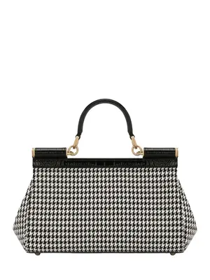 Dolce & Gabbana Houndstooth Tote Bag - Black
