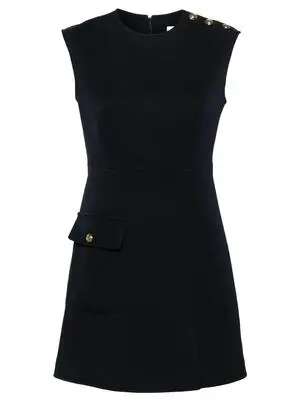 Sandro Dart-detail Mini Dress - Blue