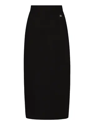Dolce & Gabbana Logo Pencil Skirt - Black
