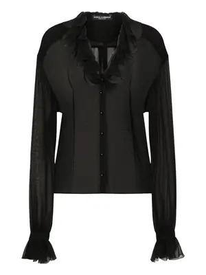 Dolce & Gabbana Chiffon Blouse - Black