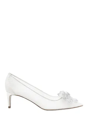 Rene Caovilla 60mm Veneziana Pumps - White