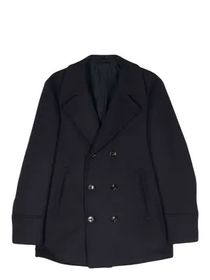 Eleventy Double-breasted Coat - Blue