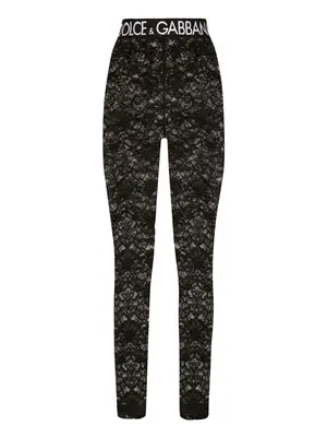 Dolce & Gabbana Lace Leggings - Black