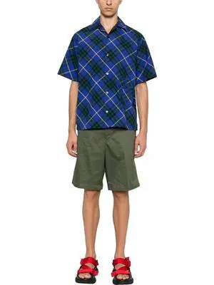 Burberry Check Cotton Shirt - Blue