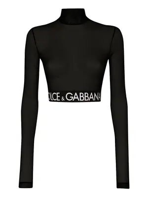 DOLCE & GABBANA Dolce & Gabbana Roll-Neck Tulle Top