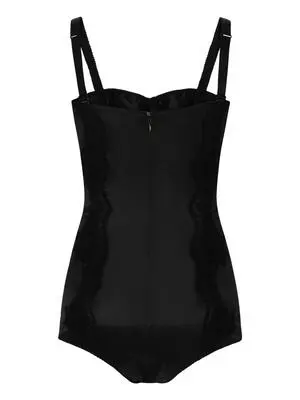 Dolce & Gabbana Lace-trim Balconette Bodysuit - Black
